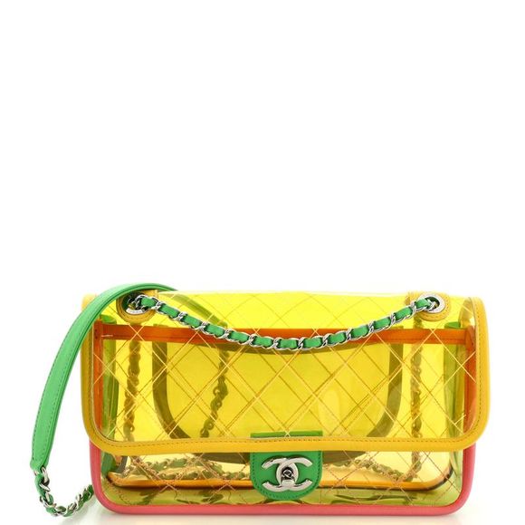 CHANEL | Bags | Chanel Coco Splash Flap Bag Quilted Pvc With Lambskin ...